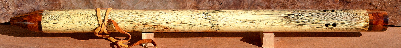 Spalted Tamarind F#m Flute by Laughing Crow