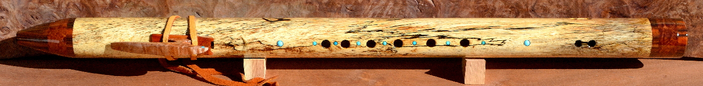 Spalted Tamarind F#m Flute by Laughing Crow